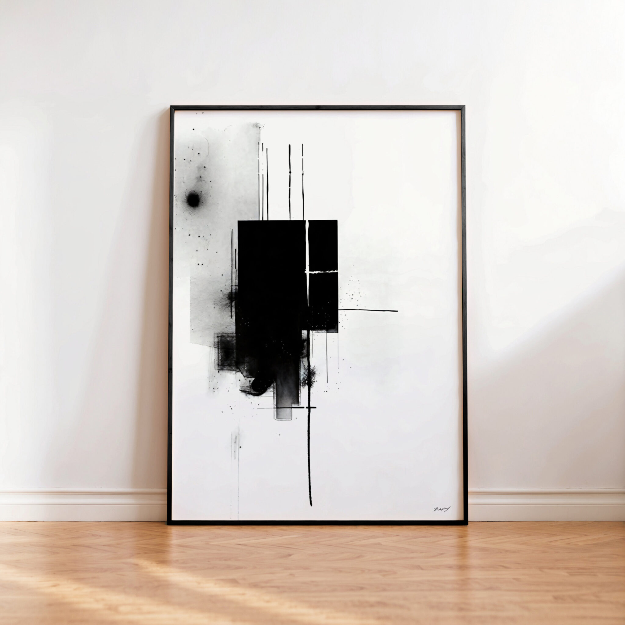 Fiddle Leaf Fig Line Art Print | Minimalist Botanical Drawing