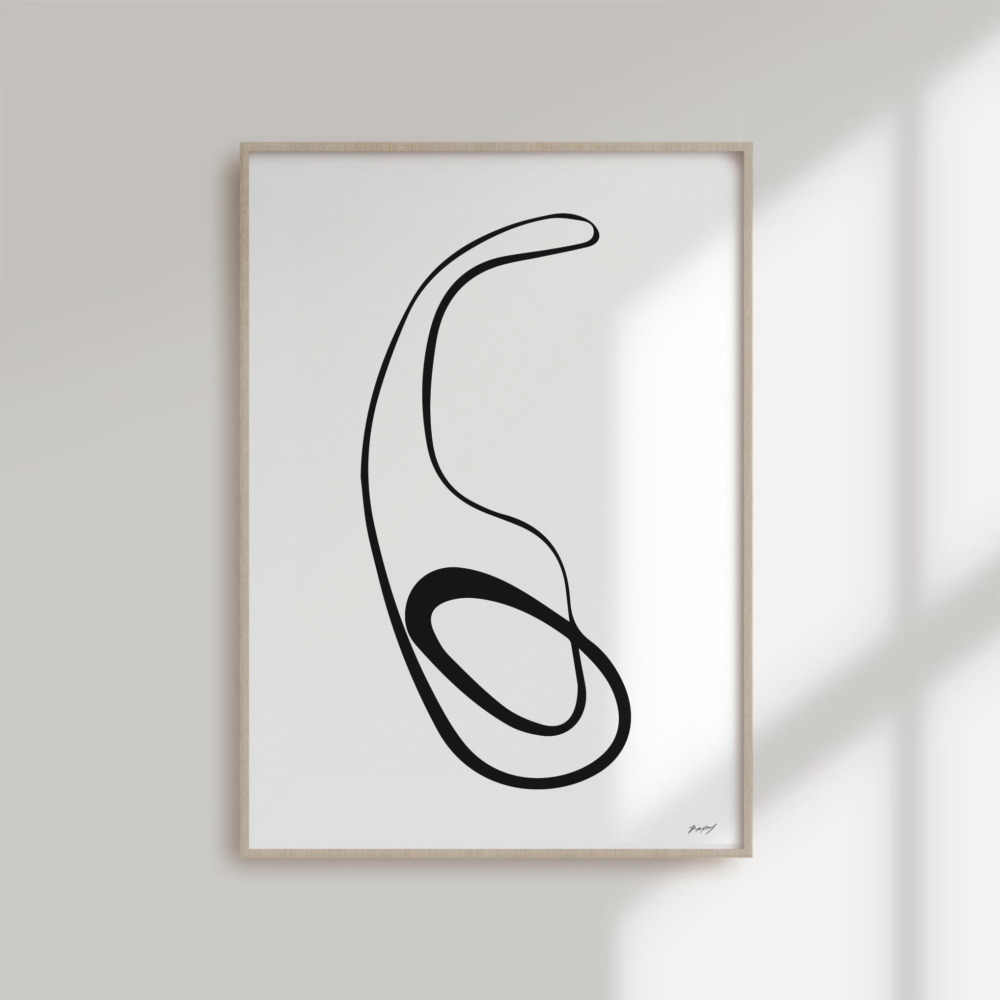The Ascending Curve | Japandi Art Prints, Line Art Prints, Line Drawing ...